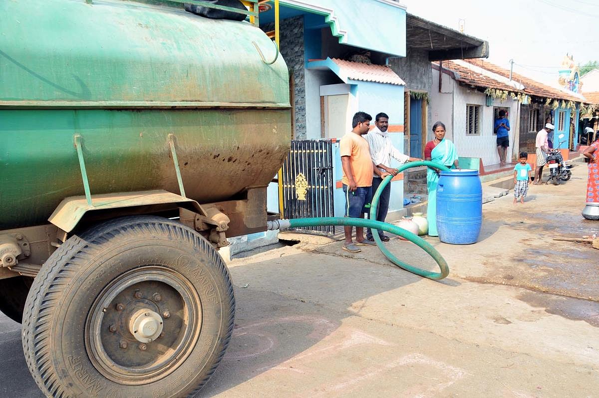 Acute water shortage leading to open defecation