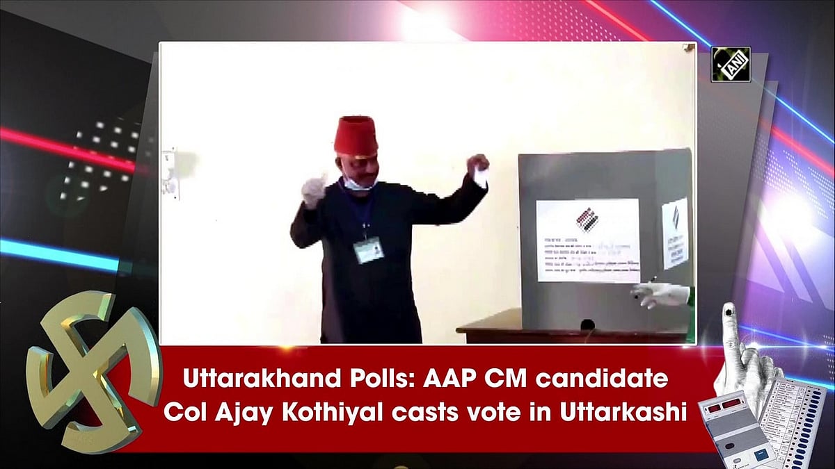 Uttarakhand Polls: AAP CM candidate Col Ajay Kothiyal casts vote in ...