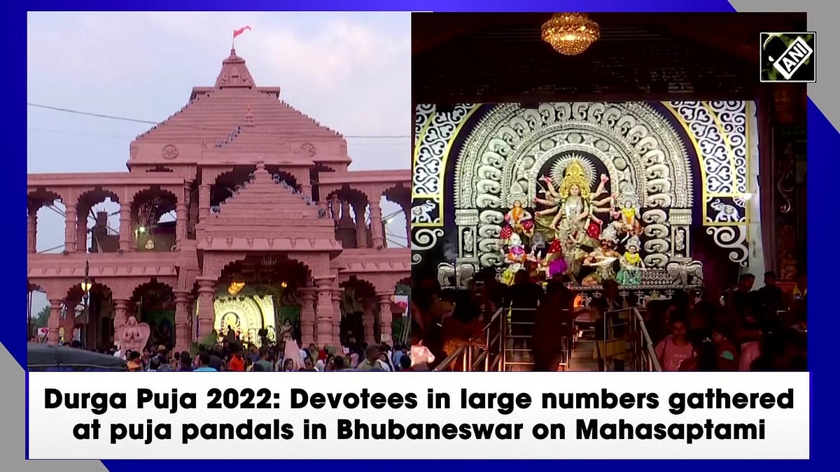 Devotees in large numbers gathered at puja pandals in Bhubaneswar on ...