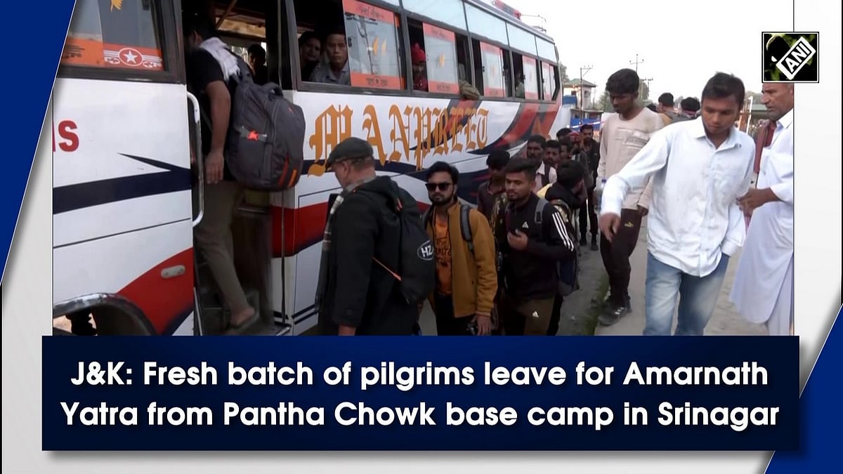 J&K: Fresh batch of pilgrims leave for Amarnath Yatra from Pantha Chowk ...