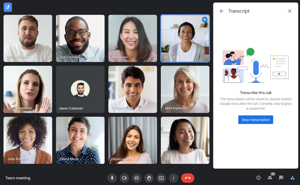 Google Meet app to get automatic transcription feature next week