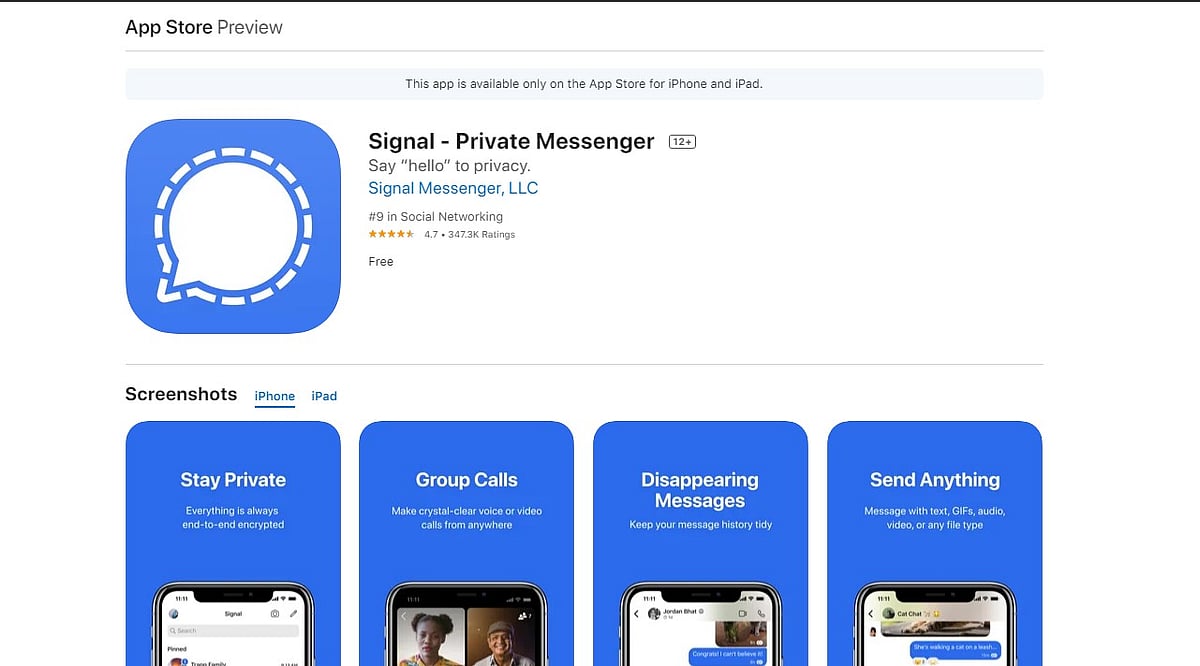 Signal gets default timer option for disappearing message feature
