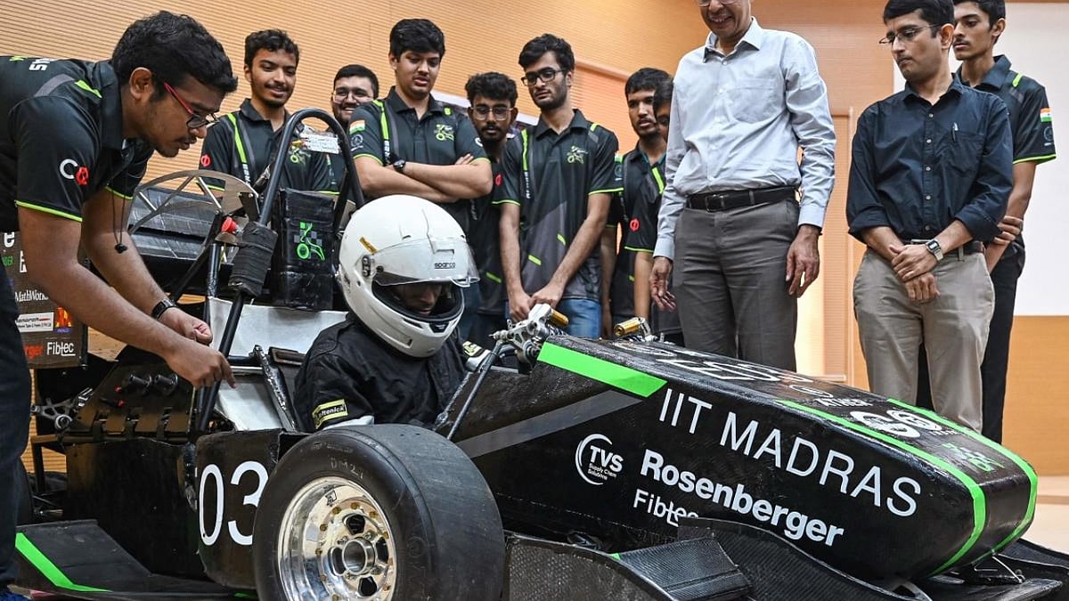 IIT Madras students’ team unveils its first electric racing car