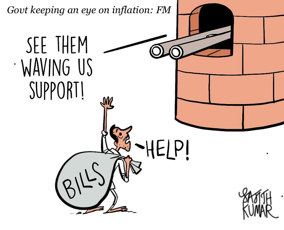 DH Toon | 'Govt keeping eye on inflation', says FM