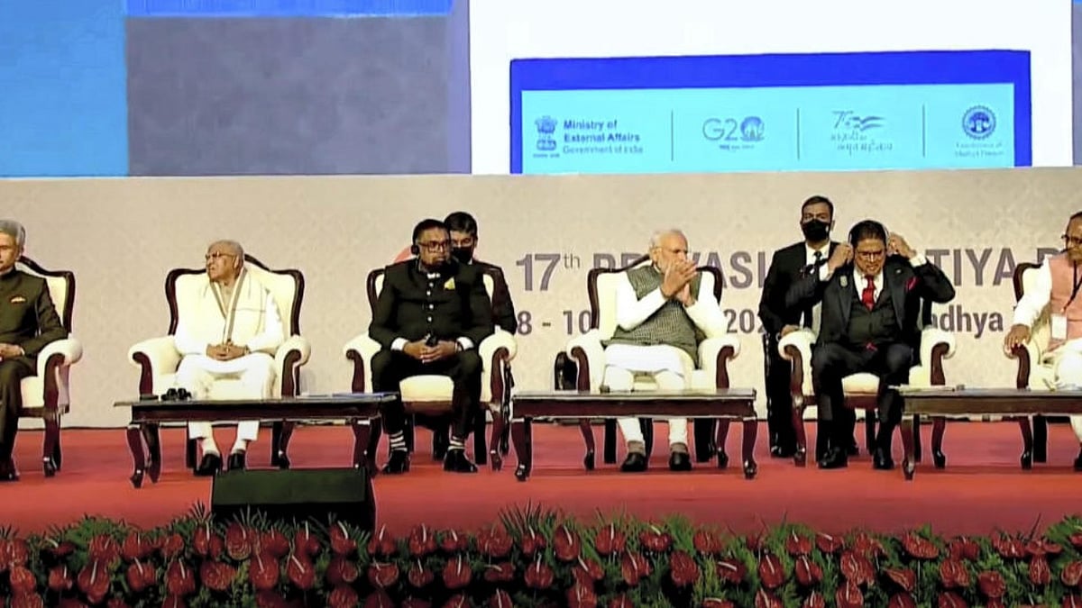 Pravasi Divas conclave: Congress targets BJP after video shows 'green ...