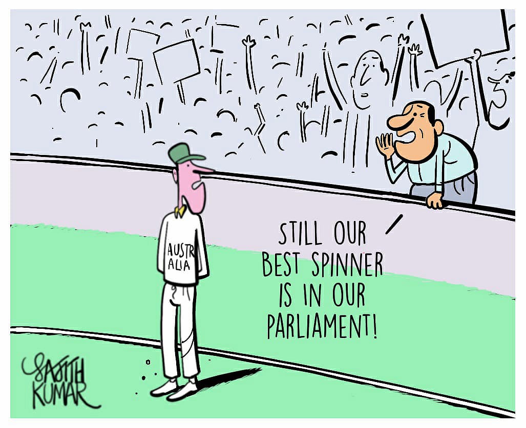 DH Toon: 'Best spinner is in Parliament'