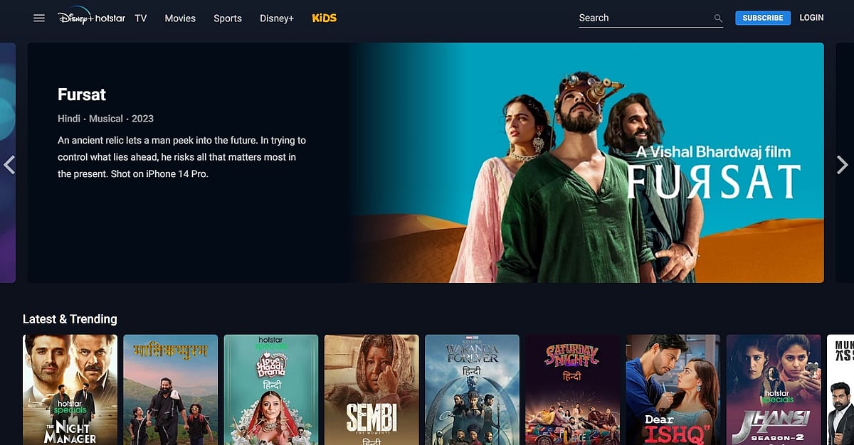Disney+Hotstar website faces service outage, back online in India