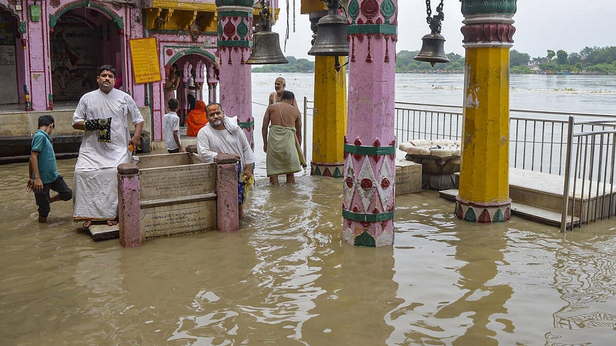Yamuna river floods Mathura, Vrindavan after heavy rainfall