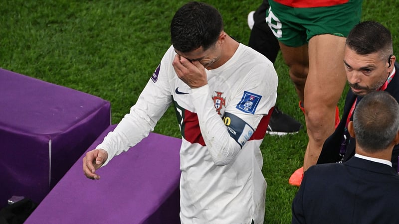 Ronaldo in tears after Portugal's shocking World Cup exit