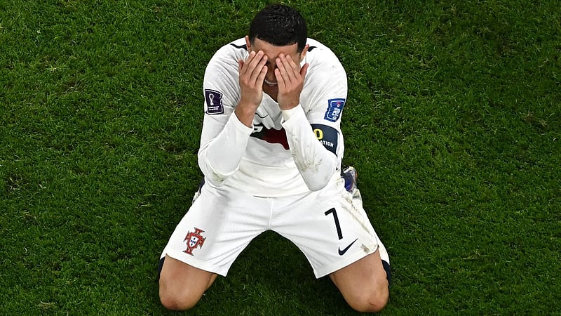 Ronaldo in tears after Portugal's shocking World Cup exit