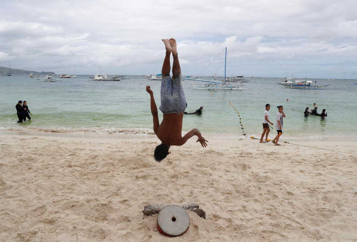 A view of a beach at Boracay in Philippines