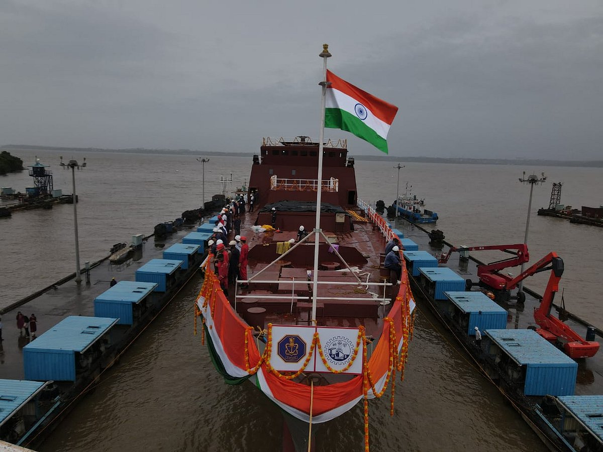 Goa Shipyard successfully launches first indigenous P1135.6 Frigate ...
