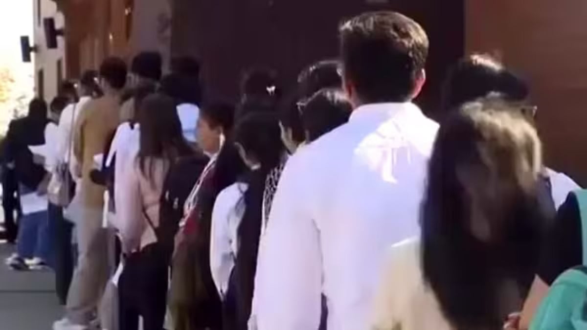 Video of Indian students' queue for waiter job in Canada goes viral