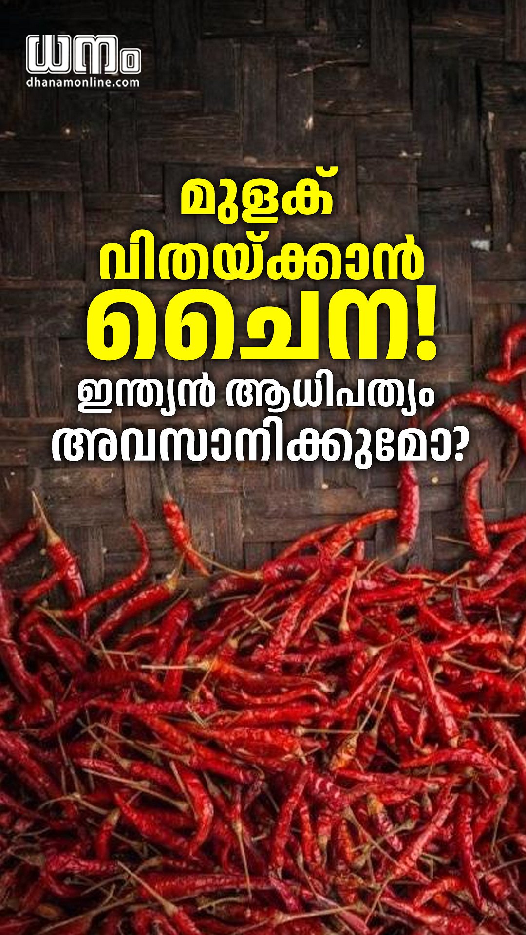 മുളക് വിതയ്ക്കാന്‍ ചൈന! ഇന്ത്യന്‍ ആധിപത്യം അവസാനിക്കുമോ?
