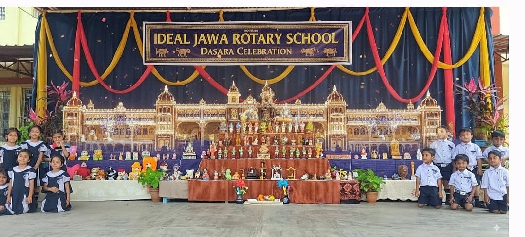Ideal Jawa Rotary School marks Navaratri with Dasara Golu display