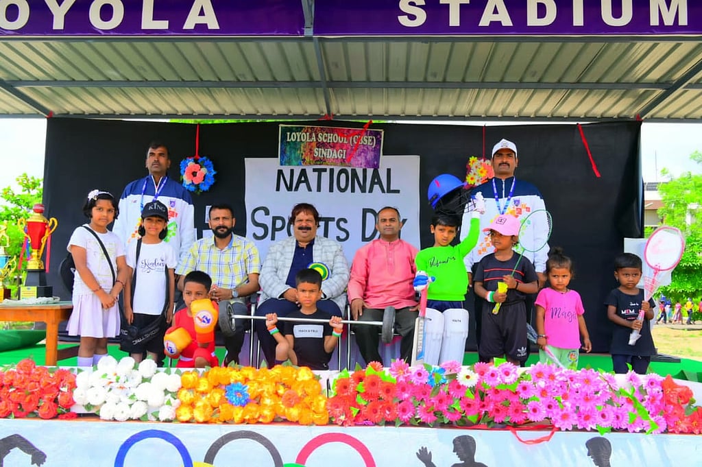 Loyola CBSE School, Sindagi, celebrates National Sports Day