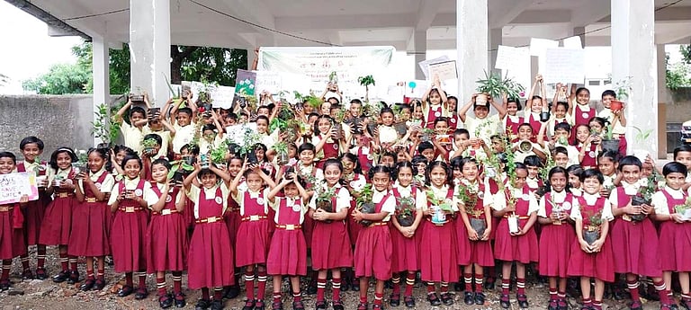 SBR Residential Public School conducts a tree plantation event