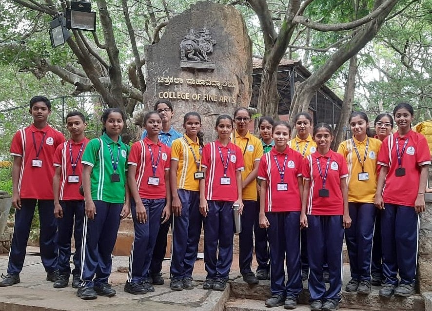 Soundarya State School Explores Art at Chitrakala Parishath