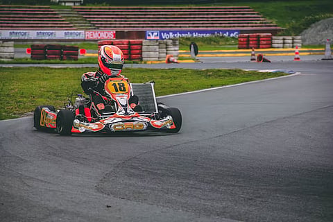 Young Zidaan setting karting track afire with his skills