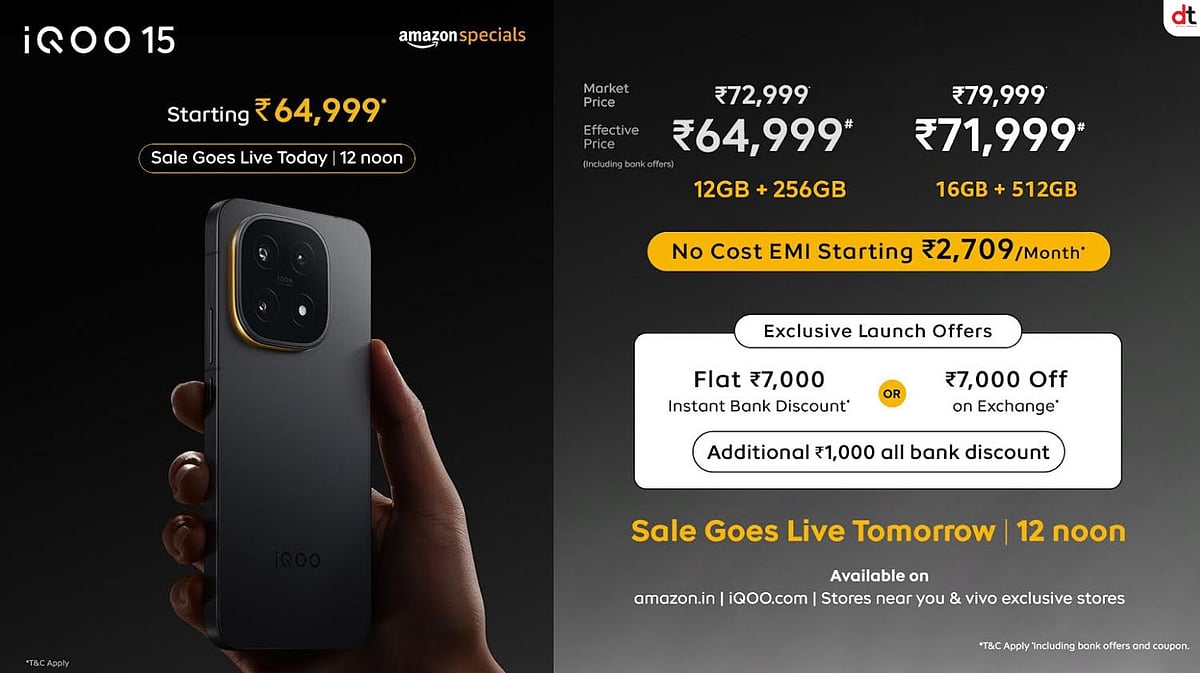 iQOO 15 Now Available on Amazon and iQOO e-Store with Launch Offers ...