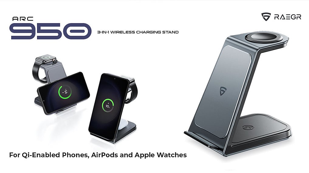 RAEGR Unveils Arc 950: A 3-in-1 Charging Stand
