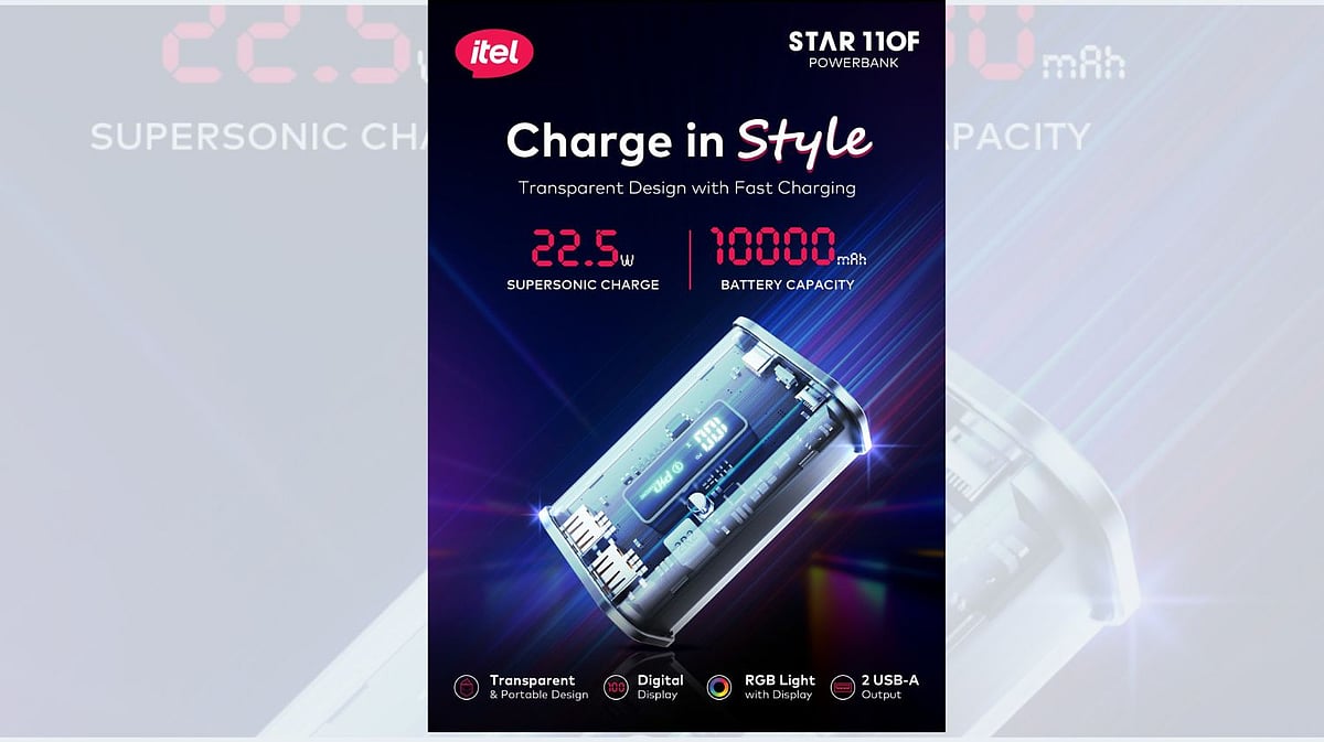 itel Launches STAR 110F Power Bank with Stylish Transparent Design and ...