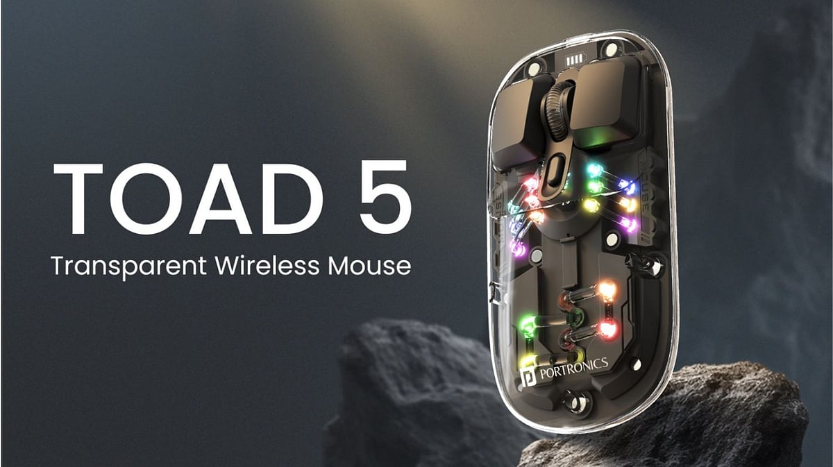 Portronics Launches Toad 5: The Vibrant Transparent Wireless Mouse