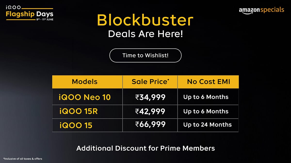 iQOO Launches Limited Period Sale on iQOO 15 Series and Neo 10