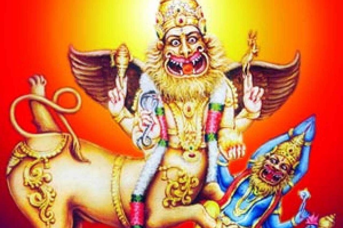 Sharabha is associated with god Shiva, who incarnates to subdue fierce ...