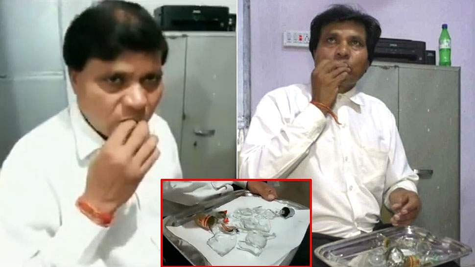 Man eats Glass for more than 40 years in madya pradesh!