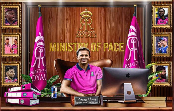 RR hand Bond dual role of assistant coach and fast-bowling coach