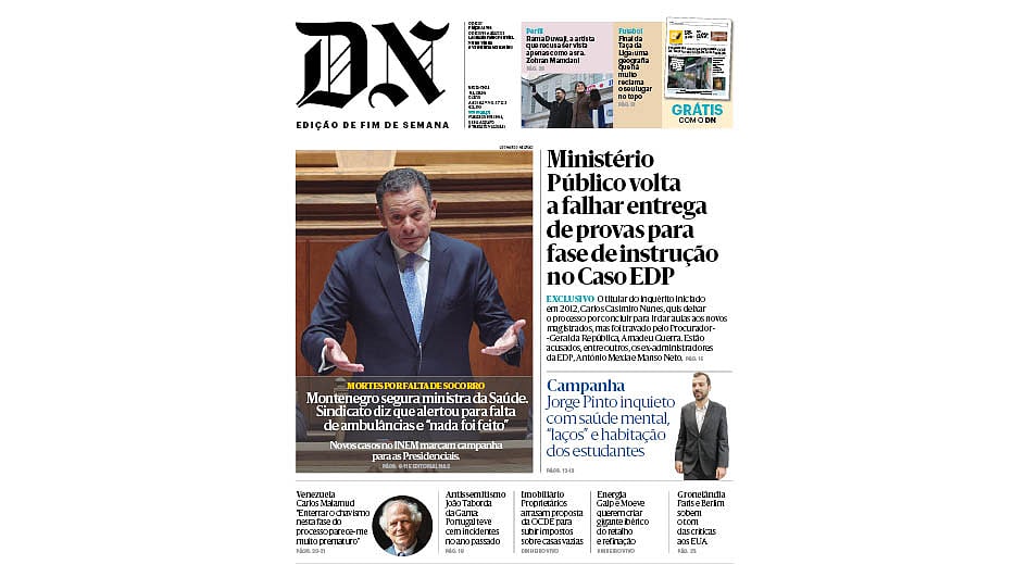 Leia aqui o DN desta sexta-feira, 9 de janeiro