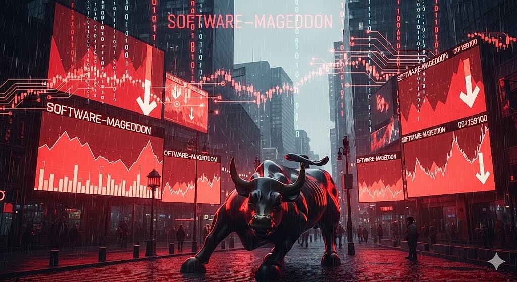 Bolha de IA: 'Software-mageddon' Causa Perda de 800 Mil Milhões no Mercado