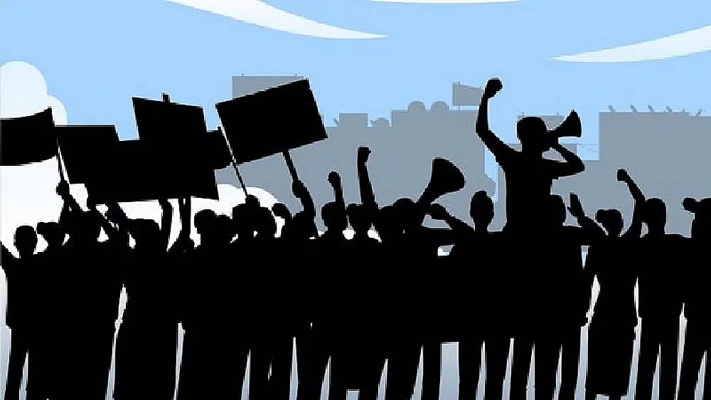 Ryots stage protest seeking arrears from Thiru Arooran sugar factory