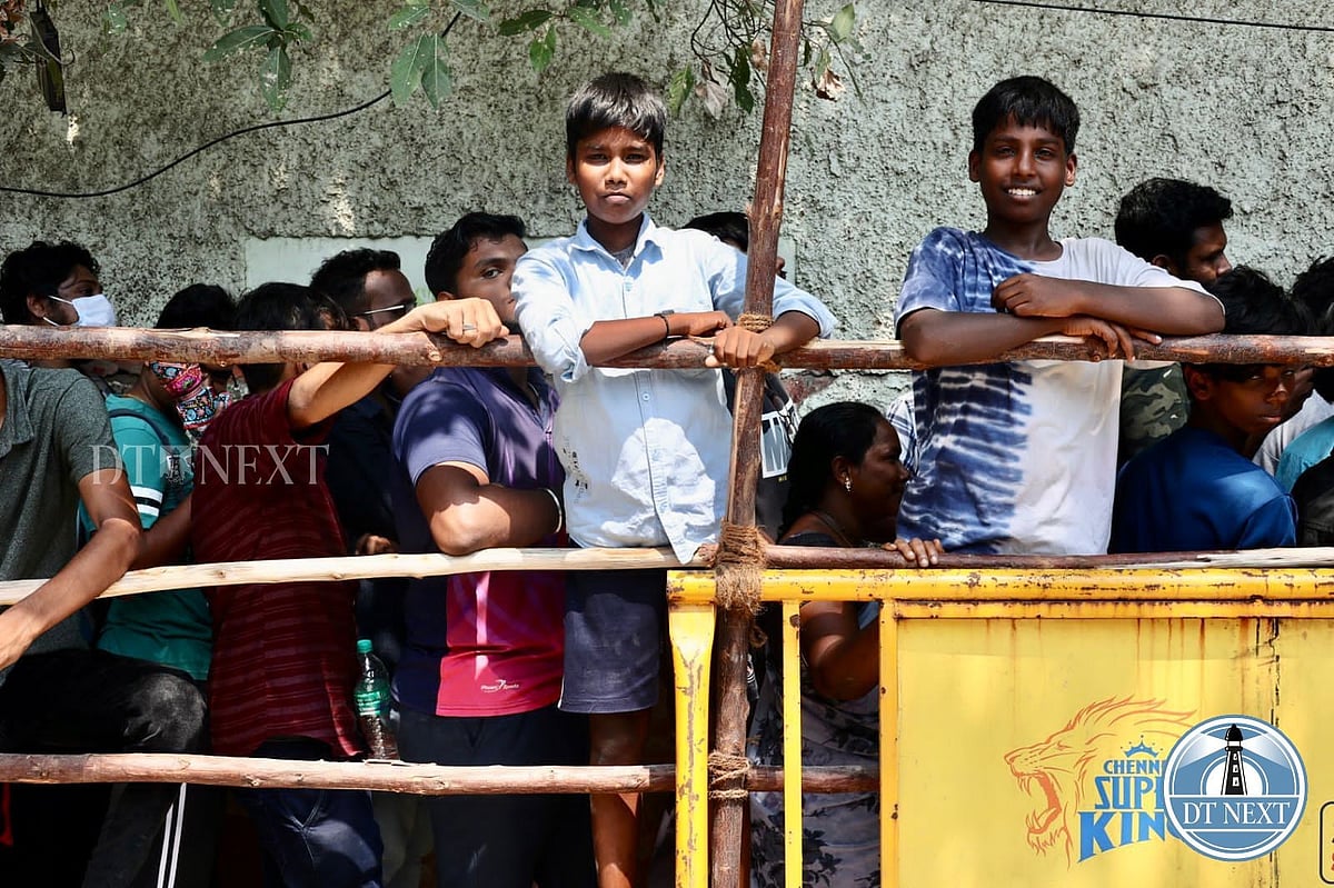 In pics: As CSK tickets open today, fans throng Chepauk stadium