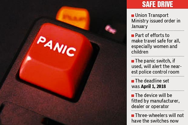 State defers panic switch system for vehicles to next year