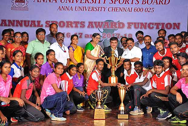 Winners awarded Rs 12 lakh at Anna University sports event