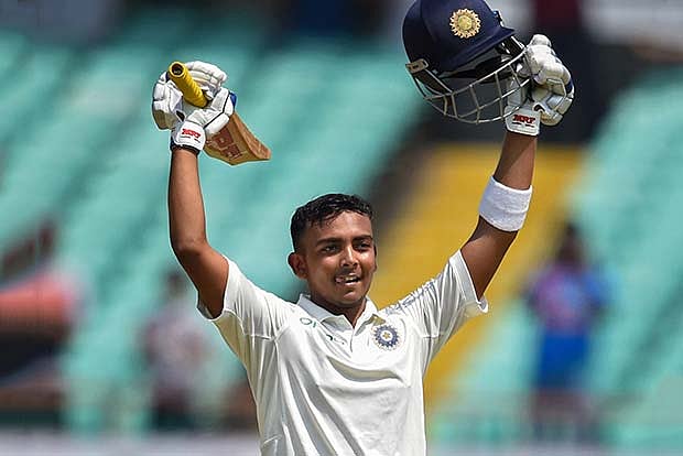 Prithvi Shaw makes dream debut as India cruise to 364-4 on day 1