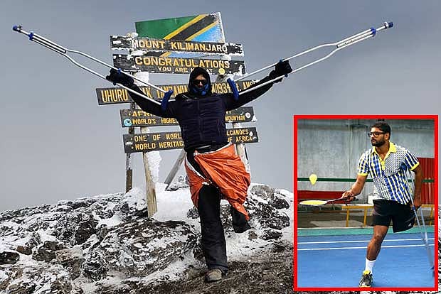 Kerala man bids goodbye to prosthetic limbs, climbs peak on crutches