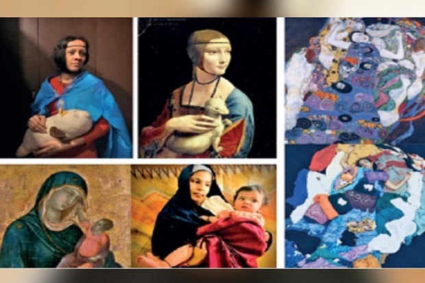 Art students recreate iconic paintings by renowned painters