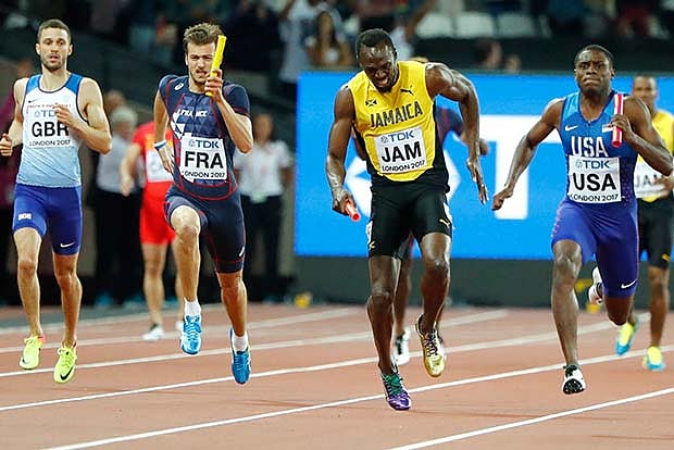 Slick Britain win 4x100 relay as Bolt pulls up
