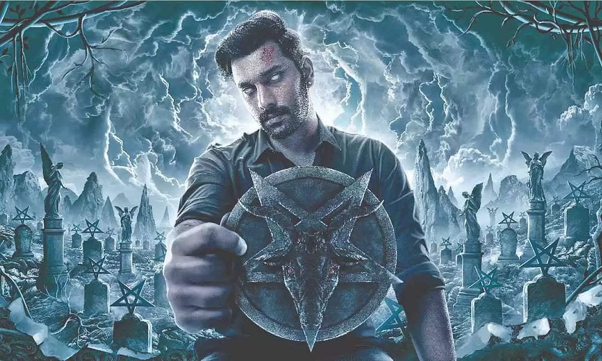 Makers release the first-look poster of Arulnithi-starrer Demonte Colony 2