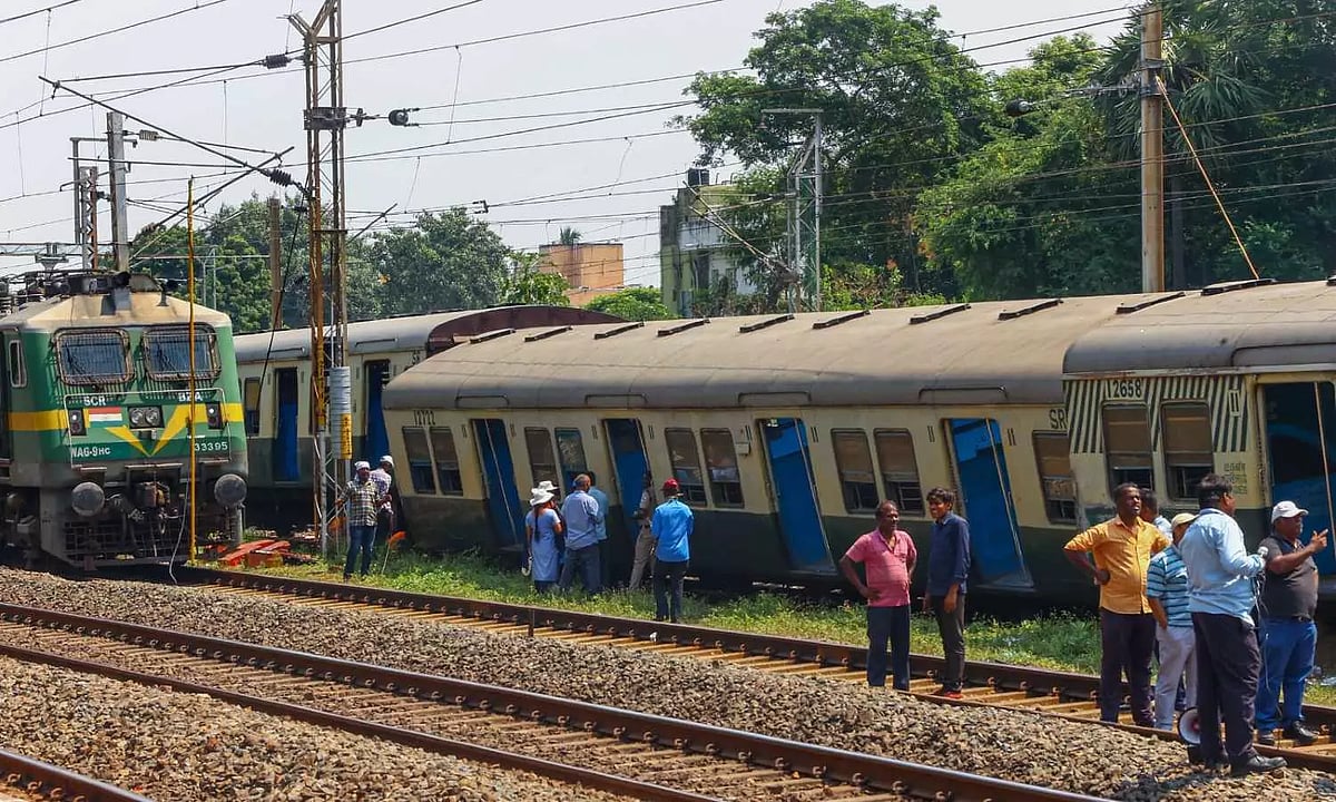 Three empty coaches of EMU derail near Chennai, traffic affected