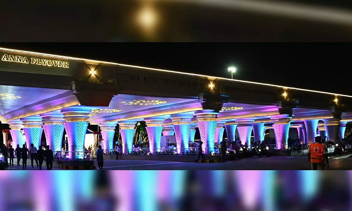 Chennai’s iconic Anna flyover gets a golden jubilee makeover