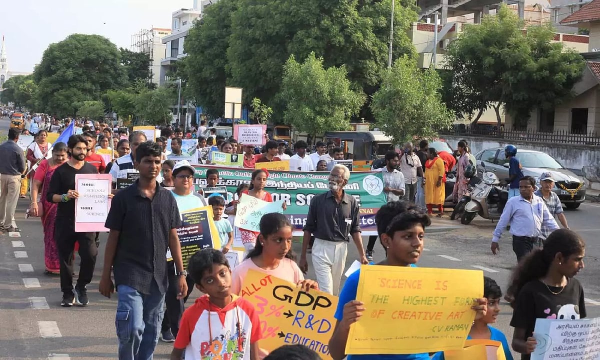 India March for Science rally held in Besant Nagar on climate change ...