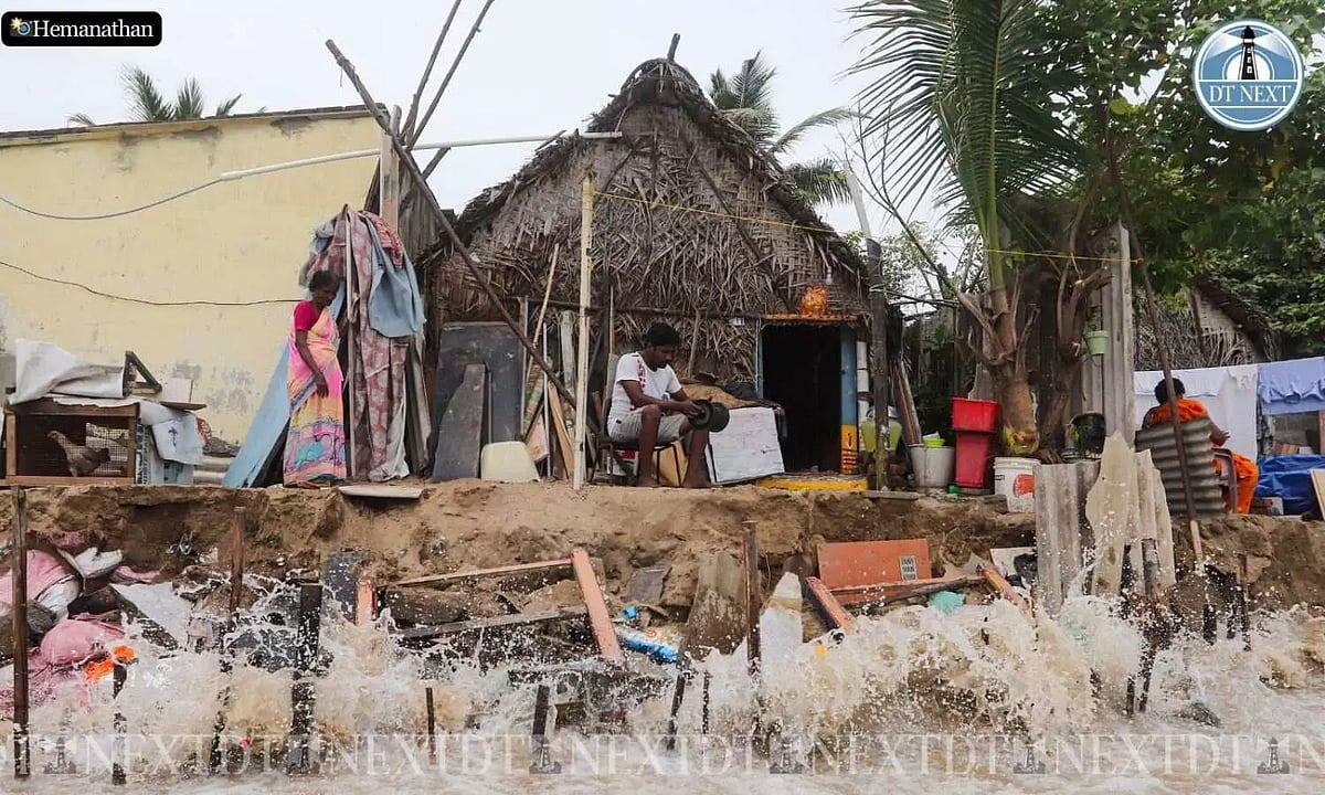 No respite from sea erosion for Srinivasapuram fishermen