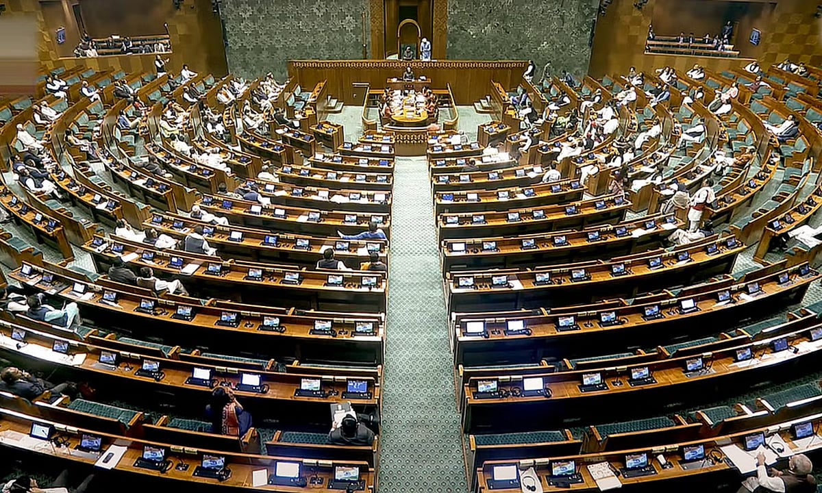 Lok Sabha adjourned till 12 noon as opposition stages protests with posters