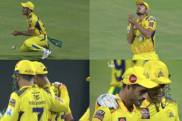 CSk vs RCB: Dhoni consoles Mukesh after dropping catches, pics go viral