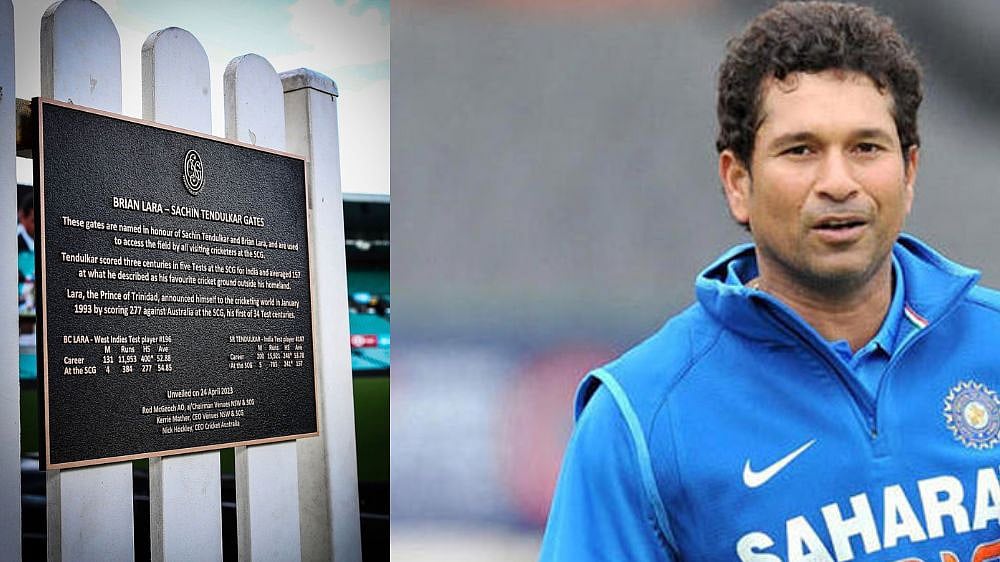 Gate named after Tendulkar unveiled at SCG to mark his 50th birthday