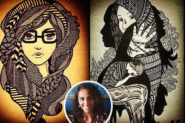 Activist-artist creates doodles on feminism